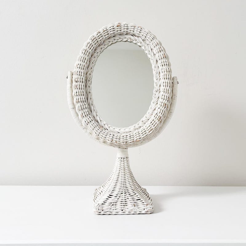 Wicker Vanity Mirror - Etsy