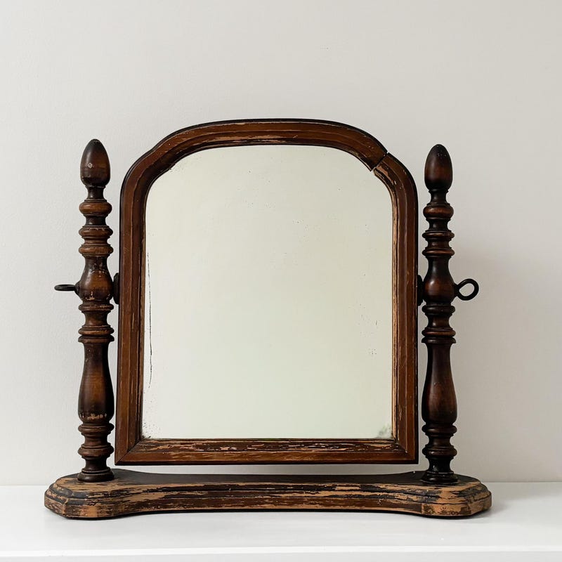 Antique Wood Mirror - Etsy