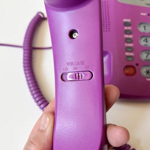 1990s Purple Landline Phone Telephone W/ Digital Display & Grey Dial ...
