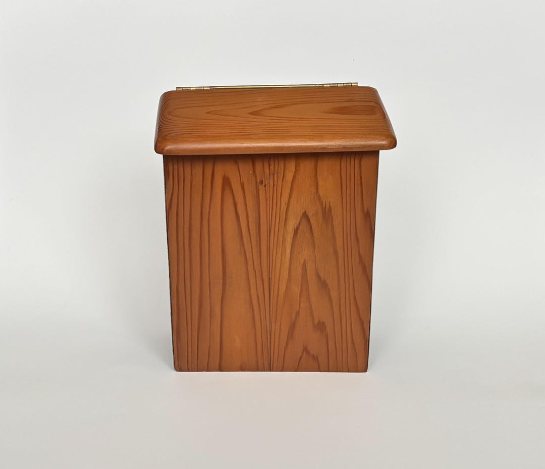 MCM Wood Mailbox Exterior/interior Vertical Wall Mounted Letterbox W ...