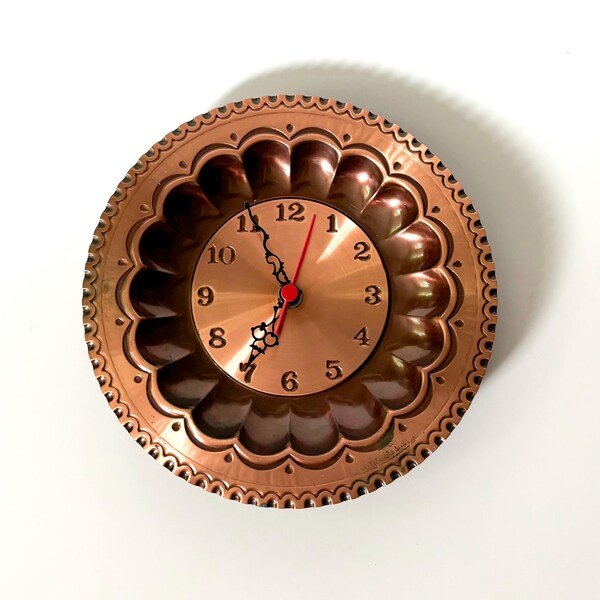 Copper Wall Clock - Etsy