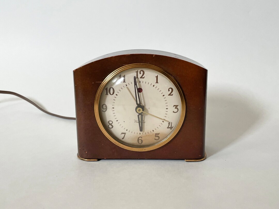 1950s Wood Electric Clock by Westclox Tabletop Clock W/ - Etsy