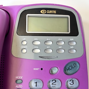 1990s Purple Landline Phone Telephone W/ Digital Display & Grey Dial ...