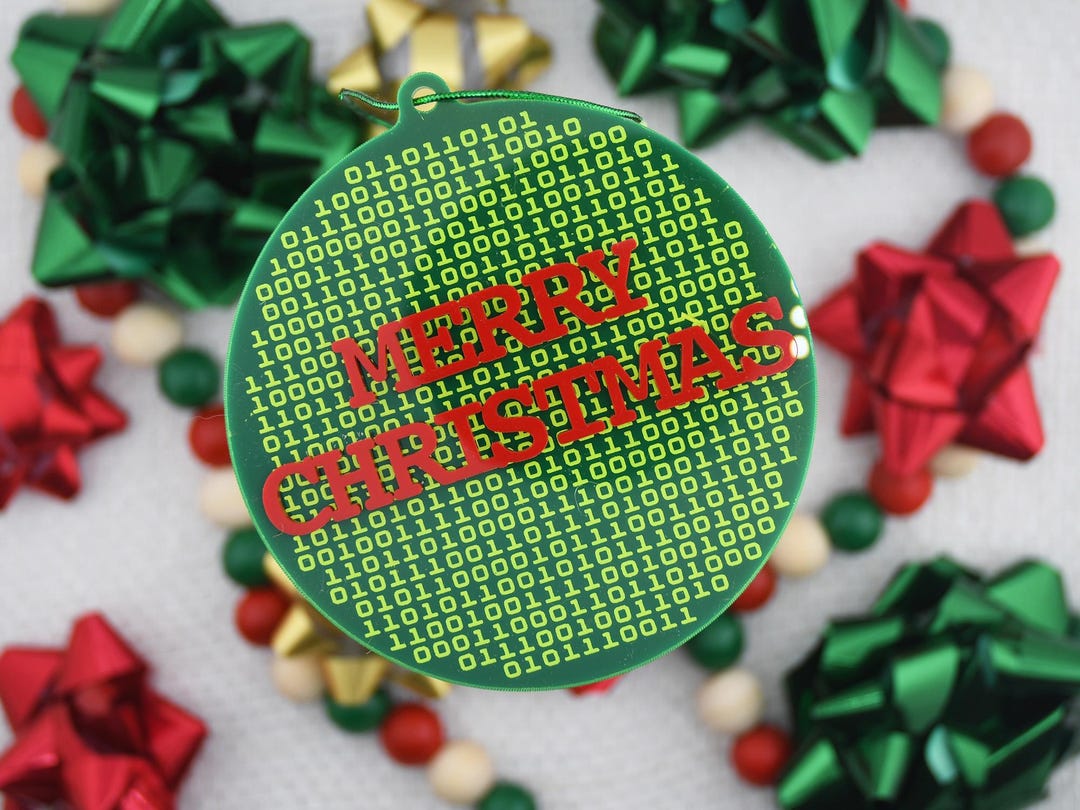 Binary Code Christmas Ornament, Gift for Computer Programmers and Tech ...