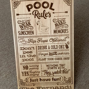 Personalized Fire Pit Rules Sign, Engraved Garden Decor, Fire Pit Decor ...