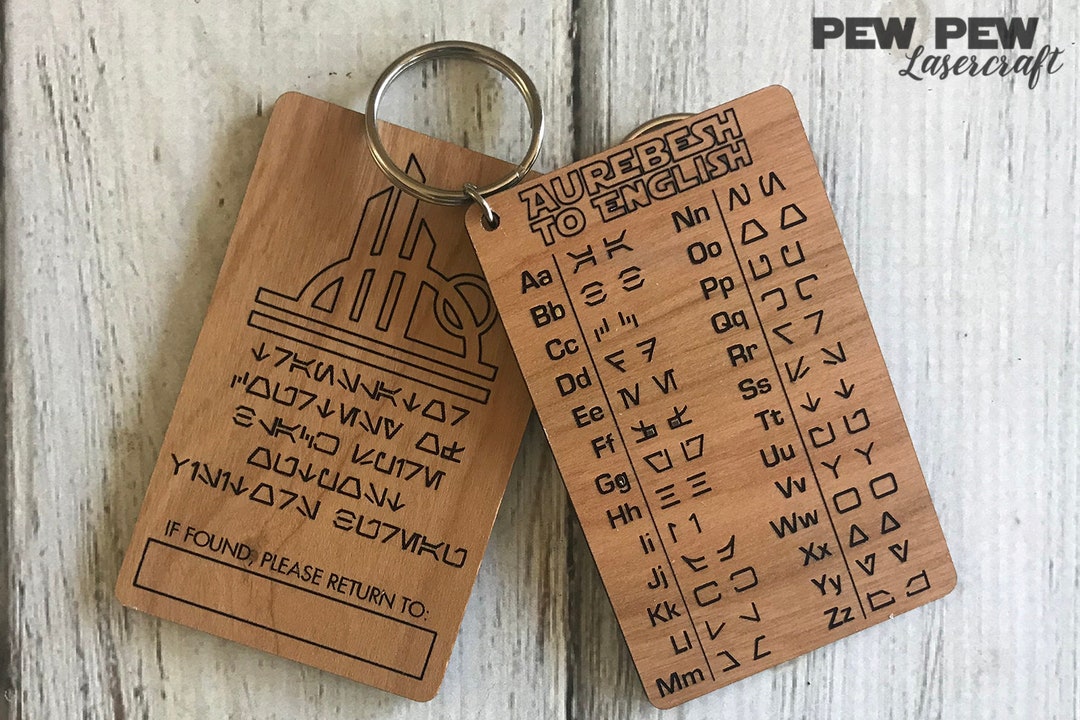 Custom Personalized Aurebesh Translator Keychain for Star Wars Galaxy's ...