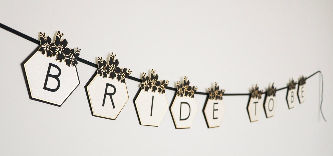 Bridal Shower Banner, Bridal Shower Decoration, Tropical Bridal Shower ...