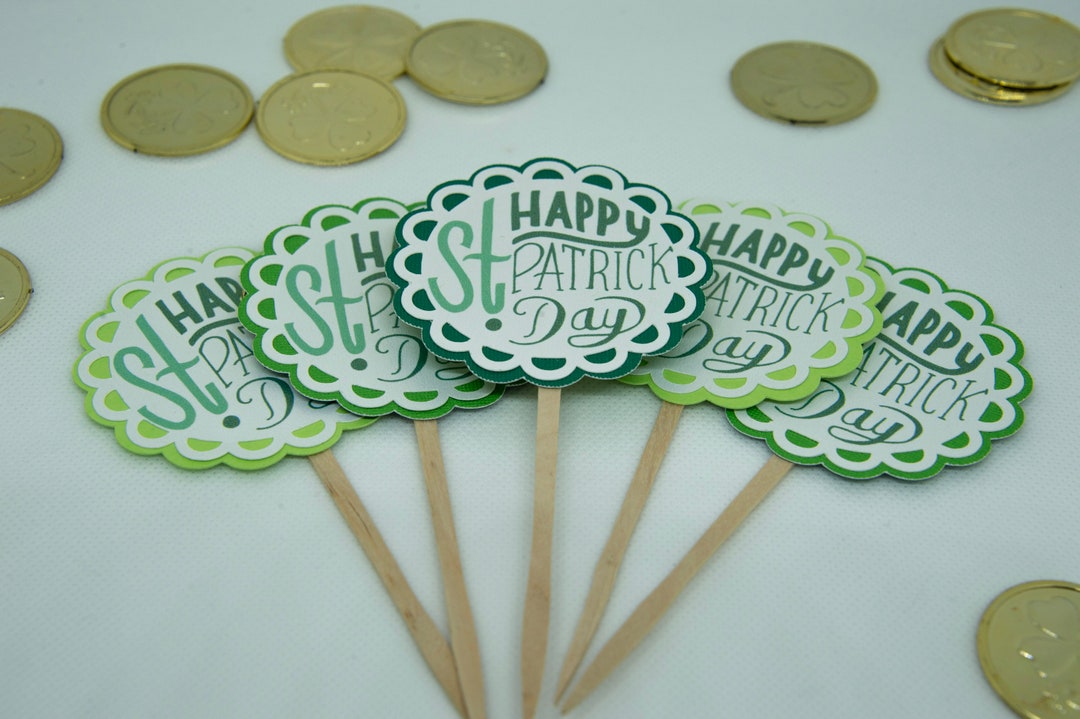 St. Patrick Day Cupcake Toppers - Etsy
