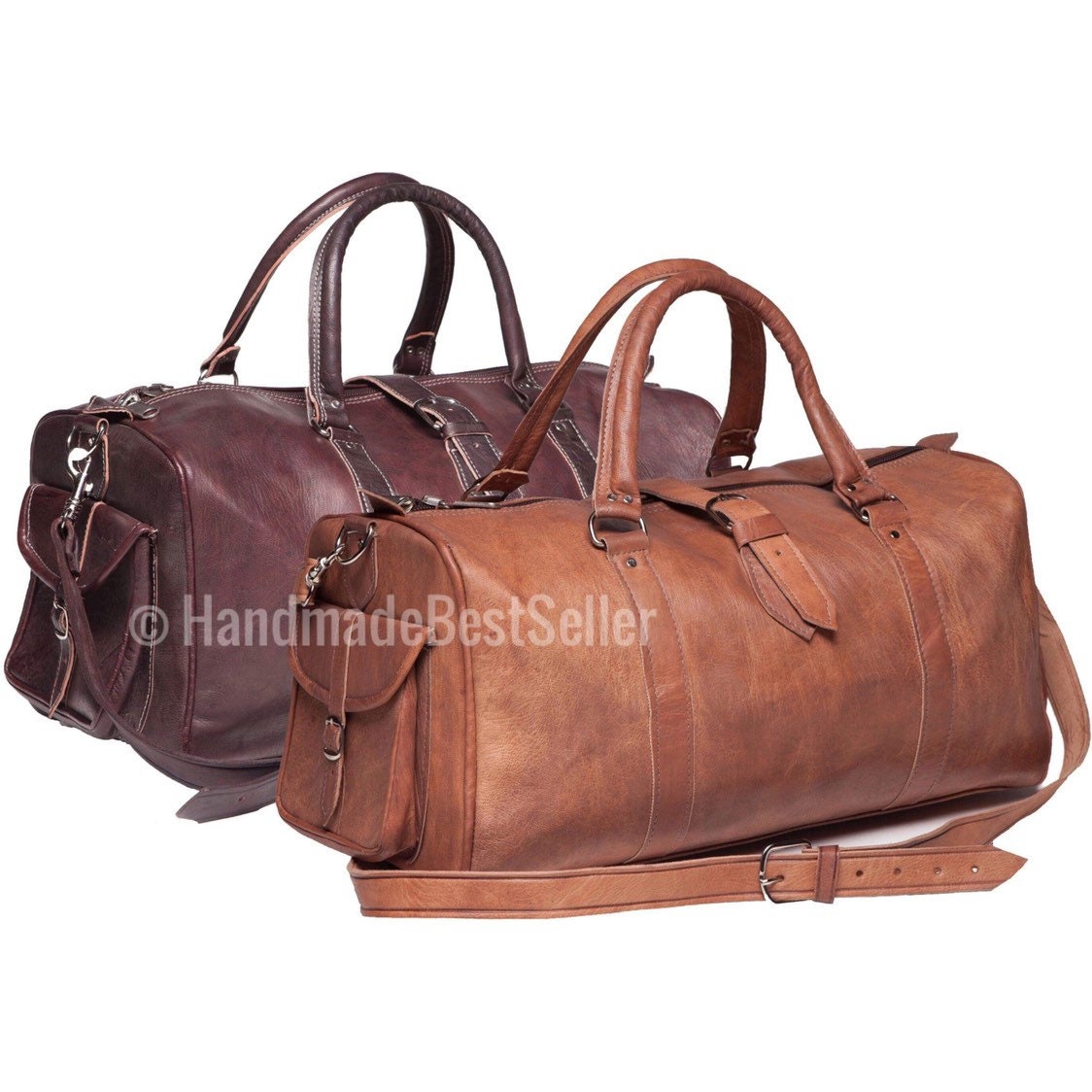 40%OFF Set of 2 duffel bagleatherbag travel bagleather | Etsy