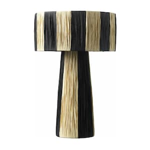 Natural and Black Raffia Lamp, Raffia Lampshade, TABLE LAMPSHADES ...