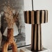Natural and Black Raffia Lamp, Raffia Lampshade, TABLE LAMPSHADES ...