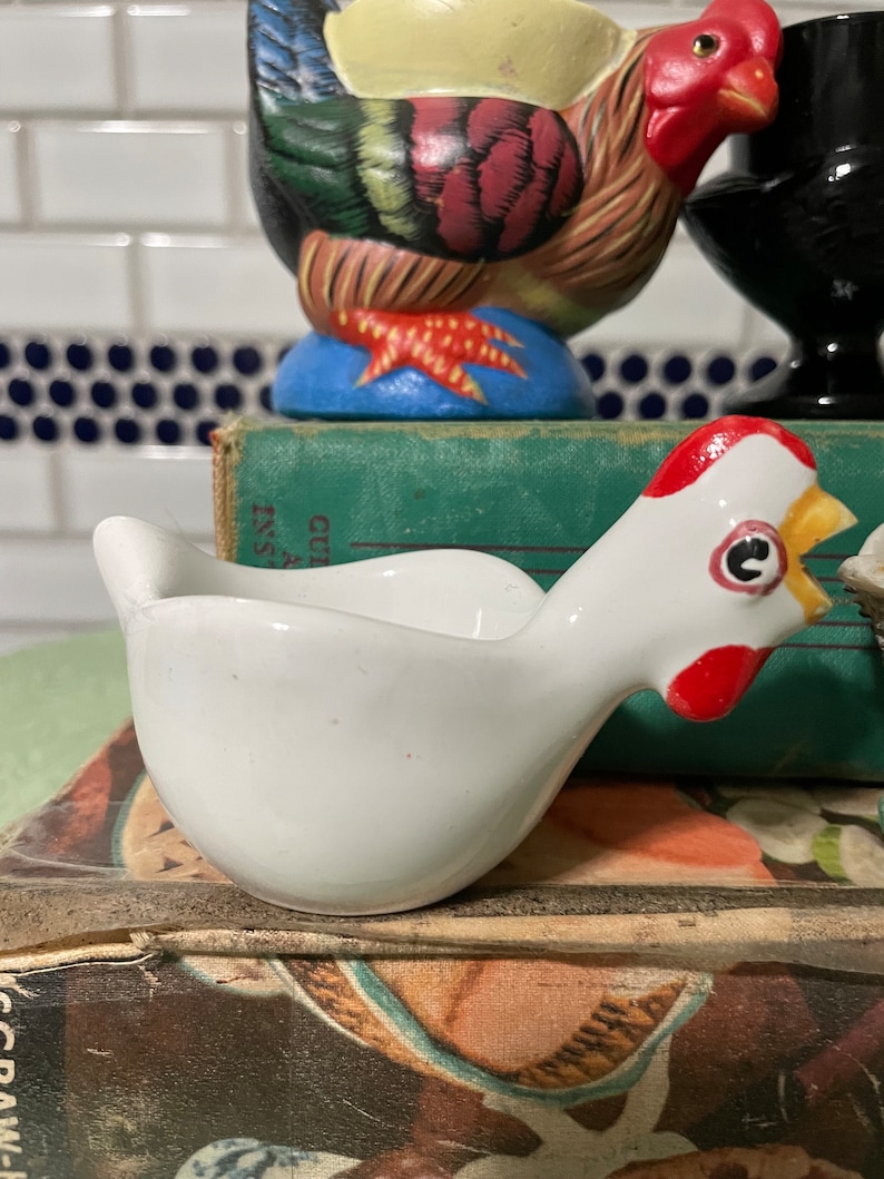 Figural Egg Cups, Vintage Egg Cups, Chickens and Flowers, Buyers Choice ...