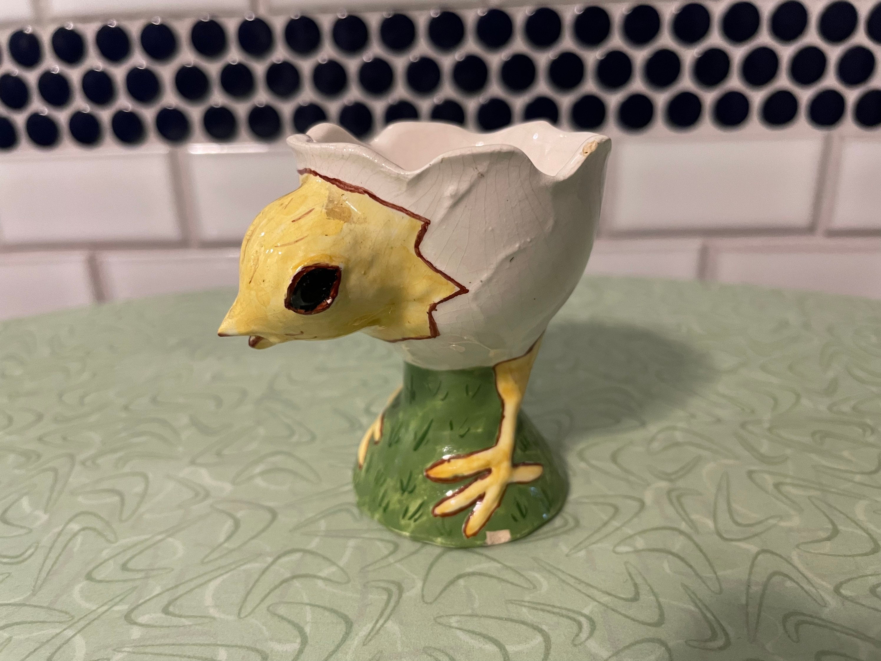 Figural Egg Cup Porcelain Chick Emerging From Egg Buyers - Etsy