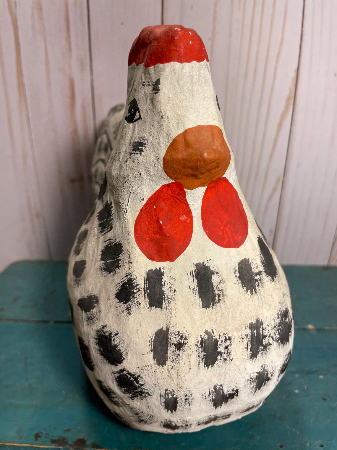 Paper Mache Chicken, Folk Art, Country Kitchen, Farmhouse - Etsy