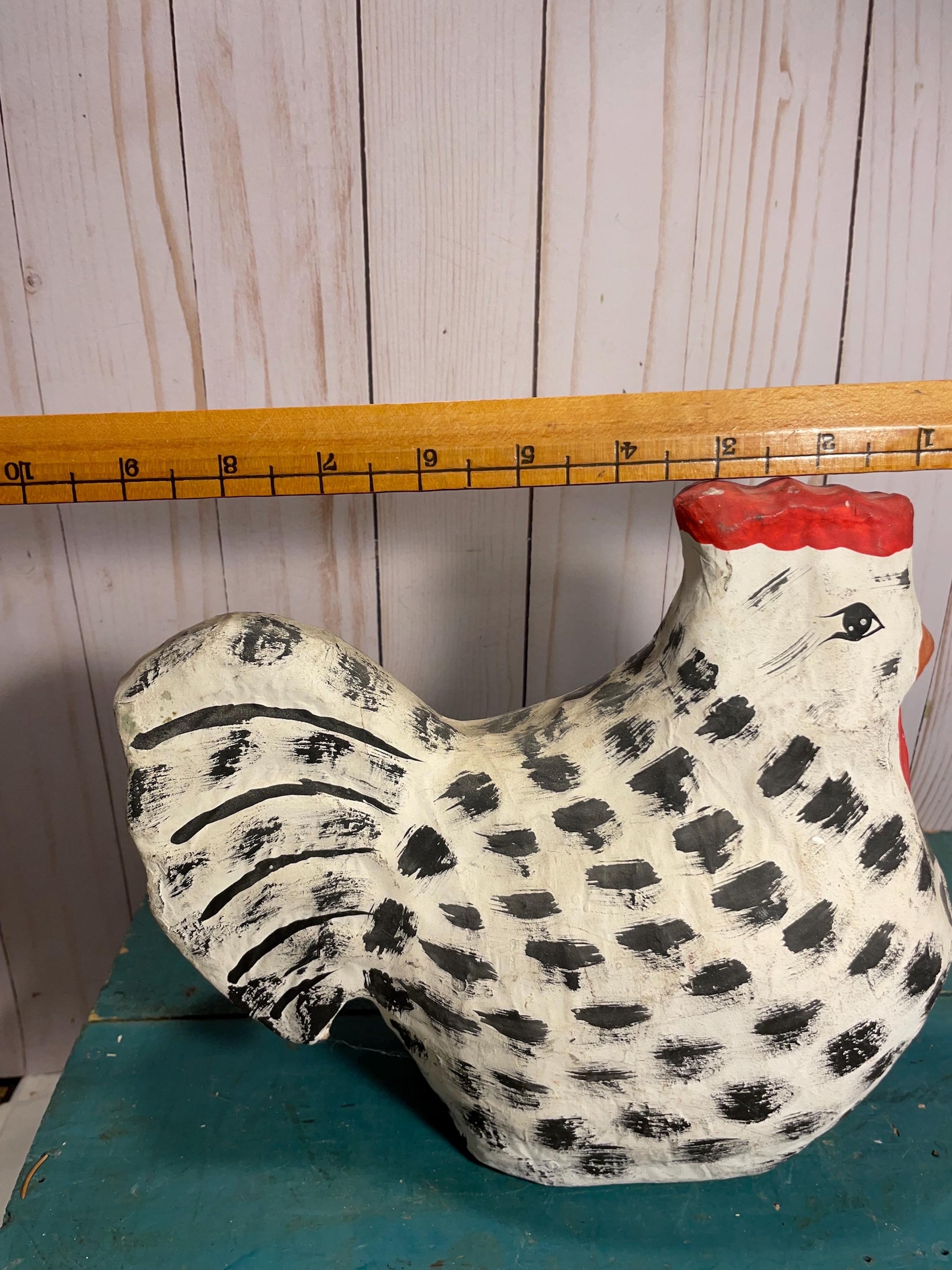Paper Mache Chicken, Folk Art, Country Kitchen, Farmhouse - Etsy