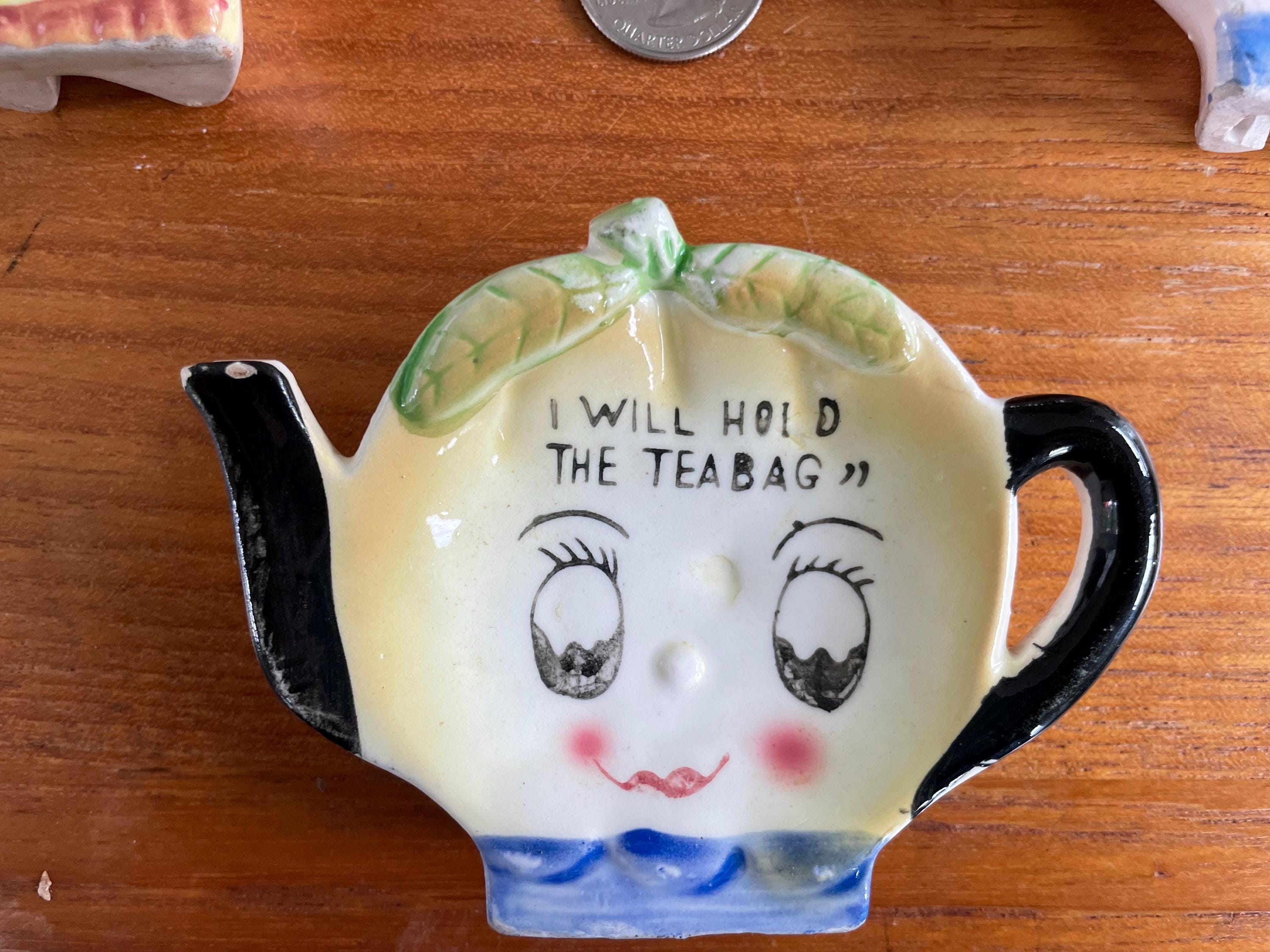 Vintage Anthropomorphic Tea Bag Holder, Cheeky Design, Gift for a Tea ...