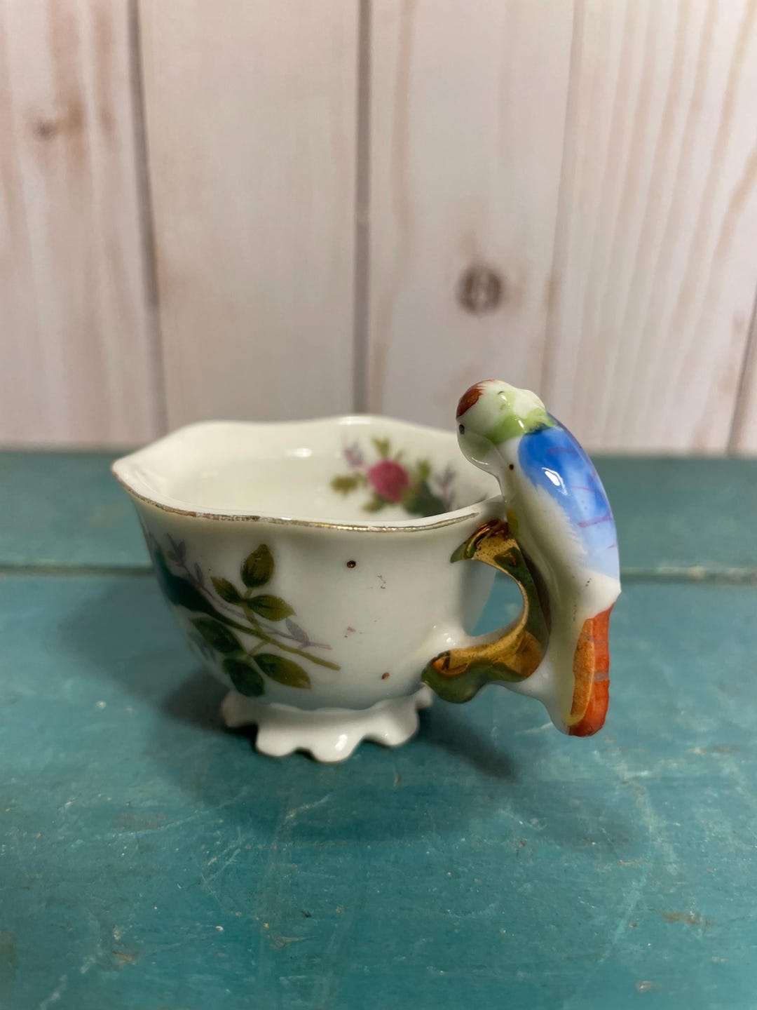 Tiny Tea Cup With Parrot Handle, Made in Japan - Etsy