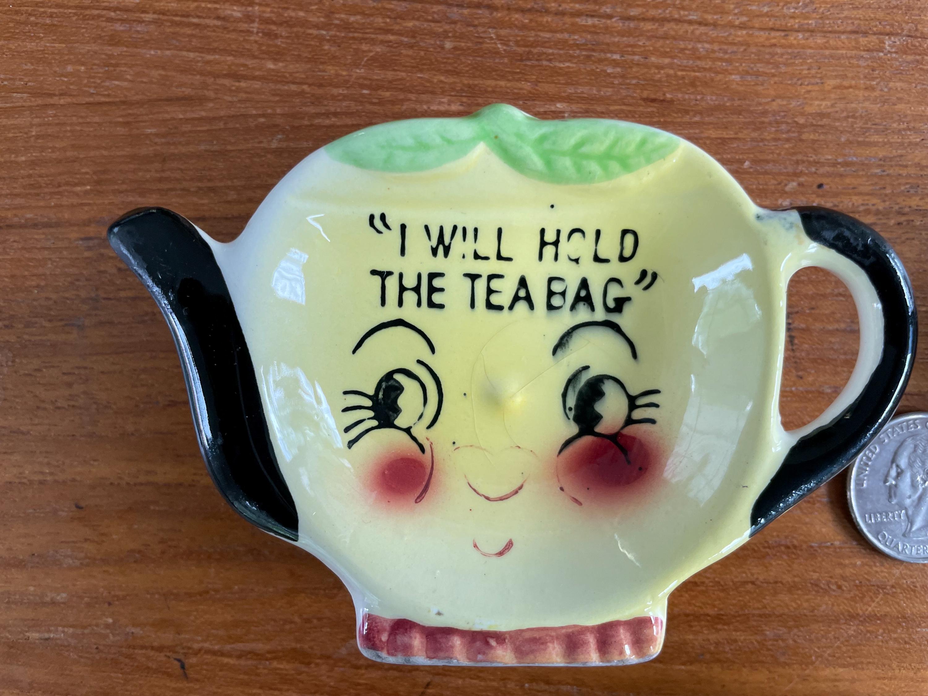 Vintage Anthropomorphic Tea Bag Holder, Cheeky Design, Gift for a Tea ...