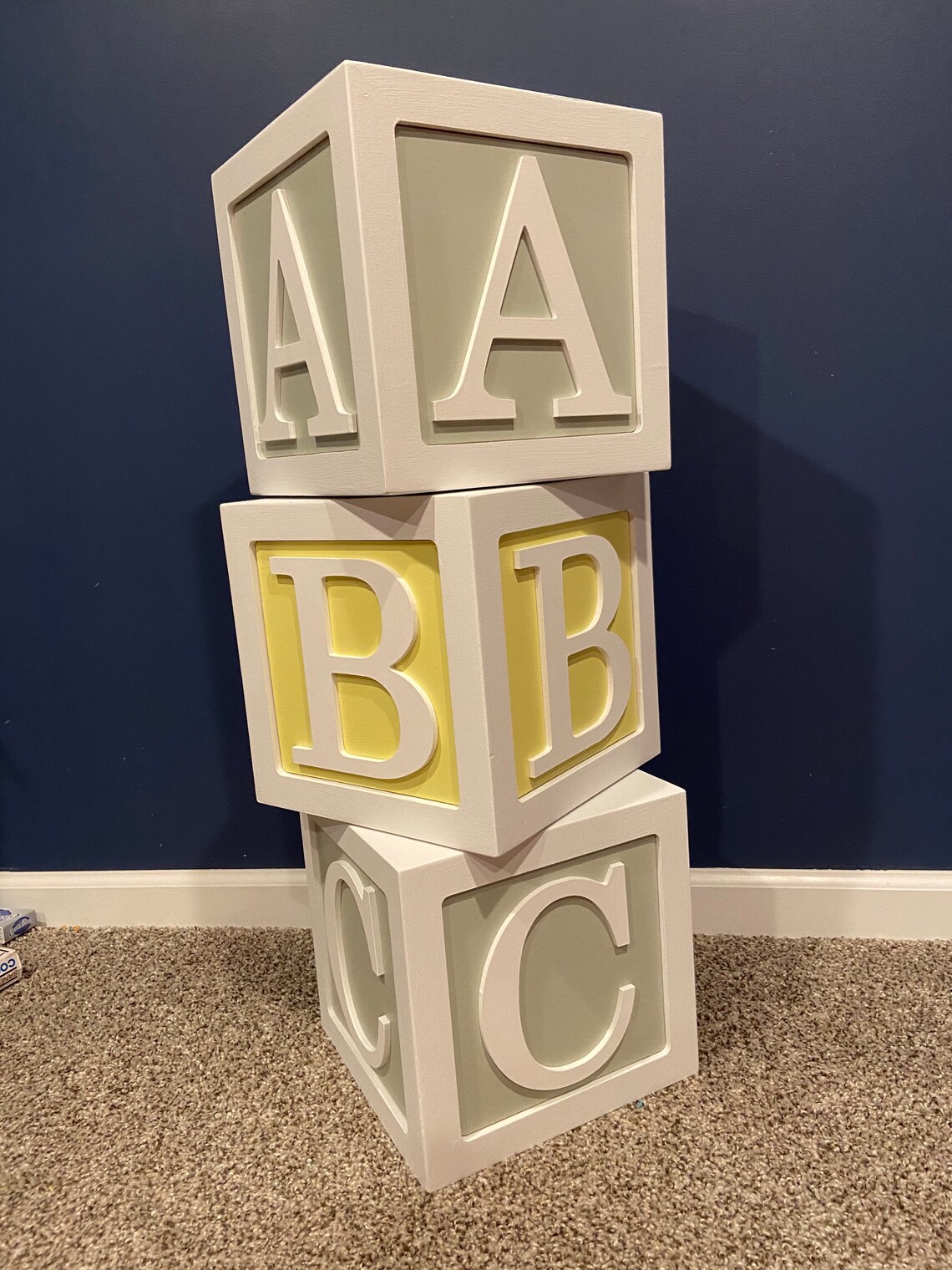 Jumbo Baby Blocks Made to Order. Nursery/kids Room Decor - Etsy