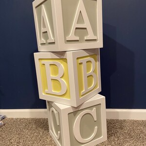 Large Baby Blocks Made to Order. Nursery/kids Room Decor, Baby Shower ...