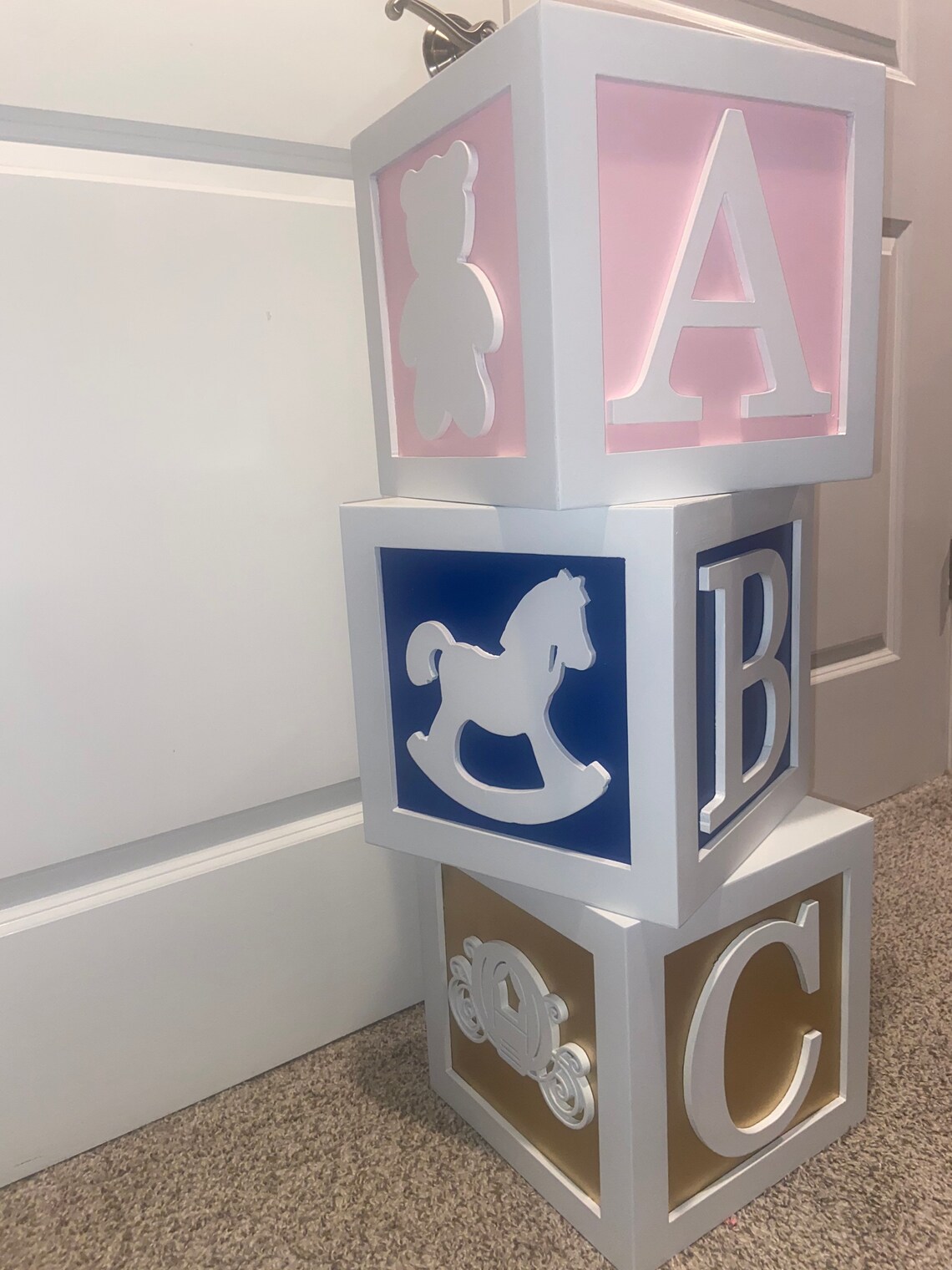 Jumbo Baby Blocks Made to Order. Nursery/kids Room Decor - Etsy