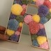 Wooden Pom Pom Filled Alphabet Letter Great for Childrens Bedroom or ...