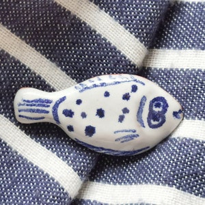 Ceramic Flounder, Plaice, Sole, Dab or Flat Fish Brooch; Perfect ...