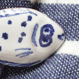 Ceramic Flounder, Plaice, Sole, Dab or Flat Fish Brooch; Perfect ...