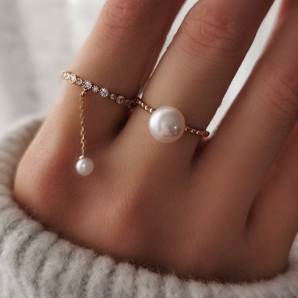 Single Pearl Ring - Etsy