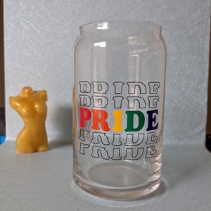 PRIDE Rainbow Glass Cup // 16 Oz. Libbey Coffee Gift Set - Etsy UK
