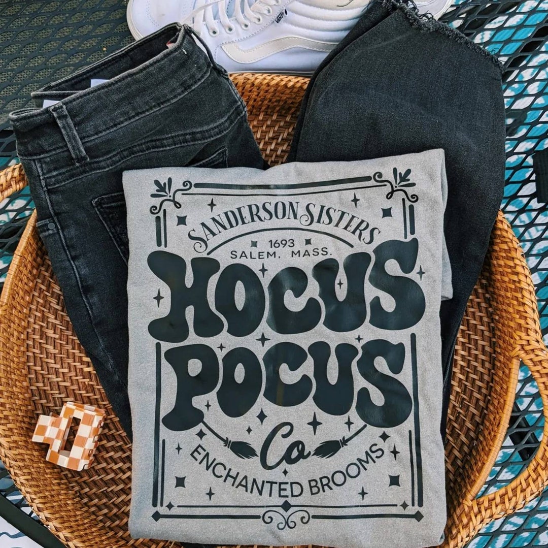 Hocus Pocus Enchanted Broom Co. // Cute Halloween T-shirt // Comfort ...