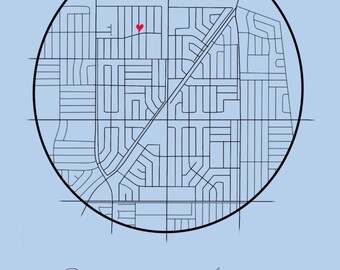 Our First Kiss Map - Etsy