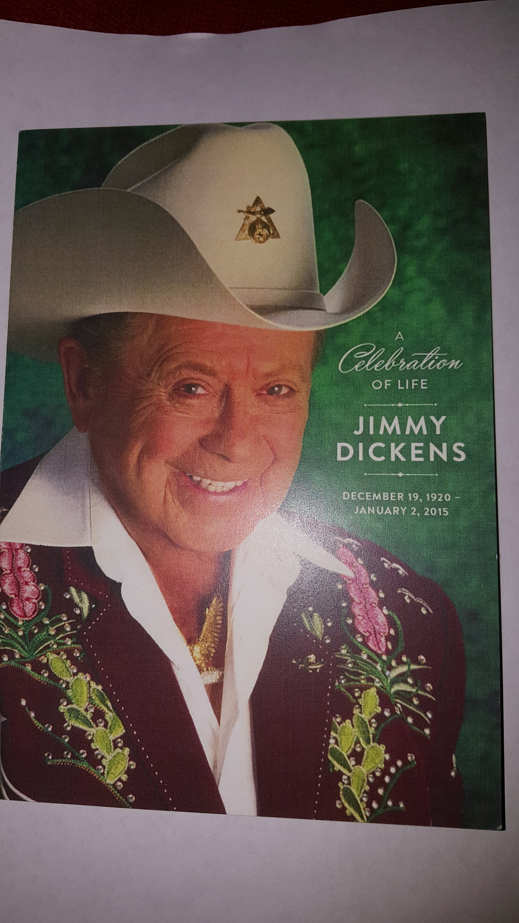 Little Jimmy Dickens Obituary Funeral Program - Etsy
