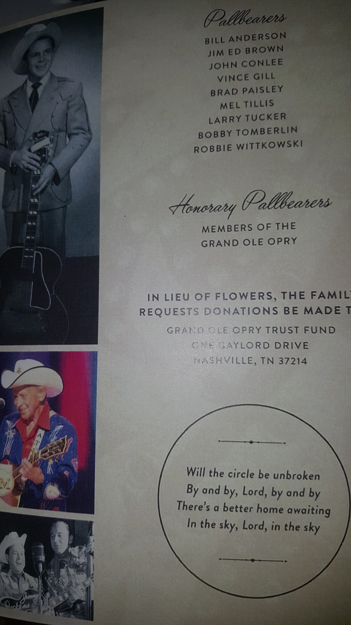 Little Jimmy Dickens Obituary Funeral Program - Etsy
