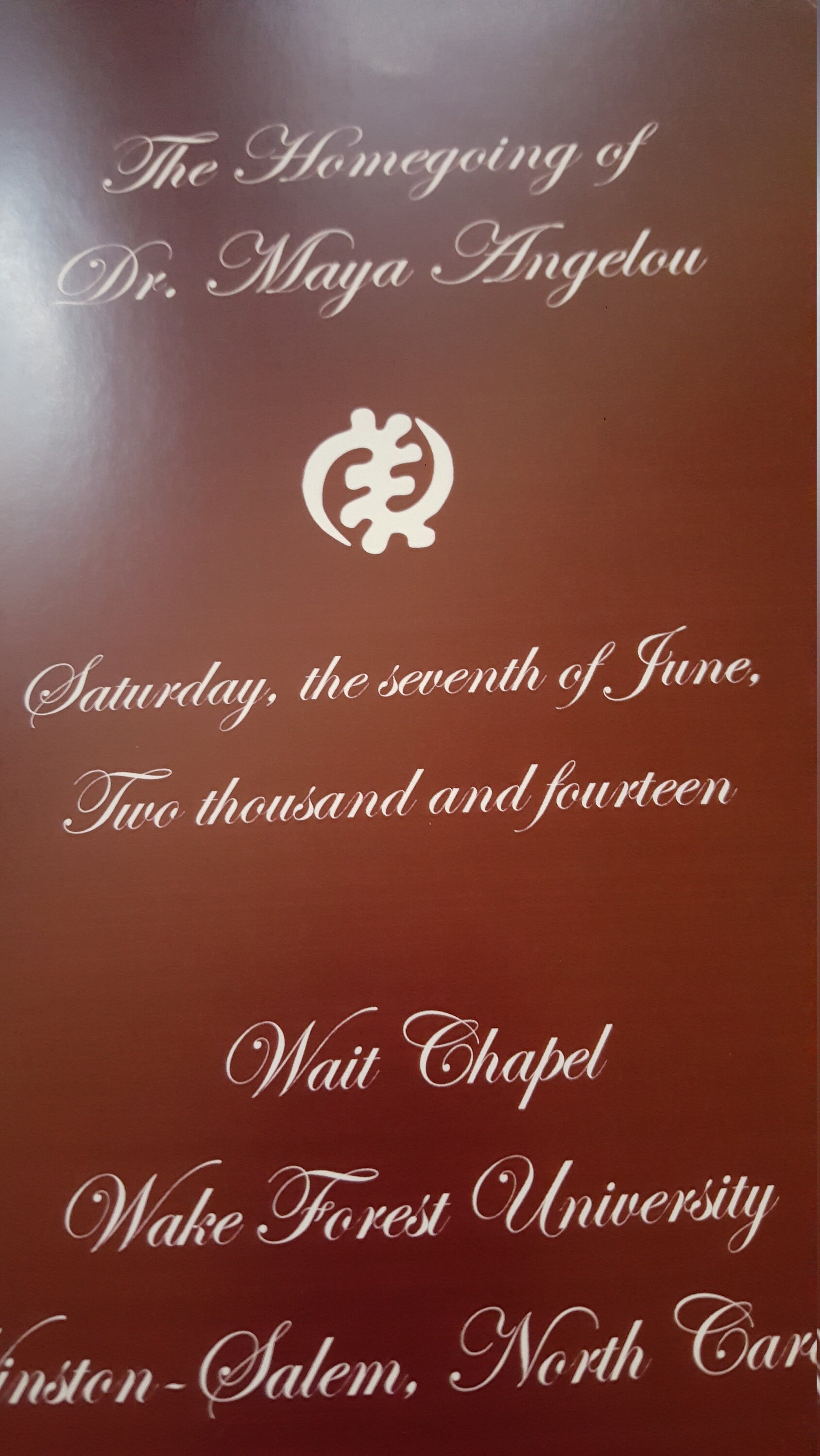 Dr. Maya Angelou Obituary Funeral Celebration of Life Program - Etsy