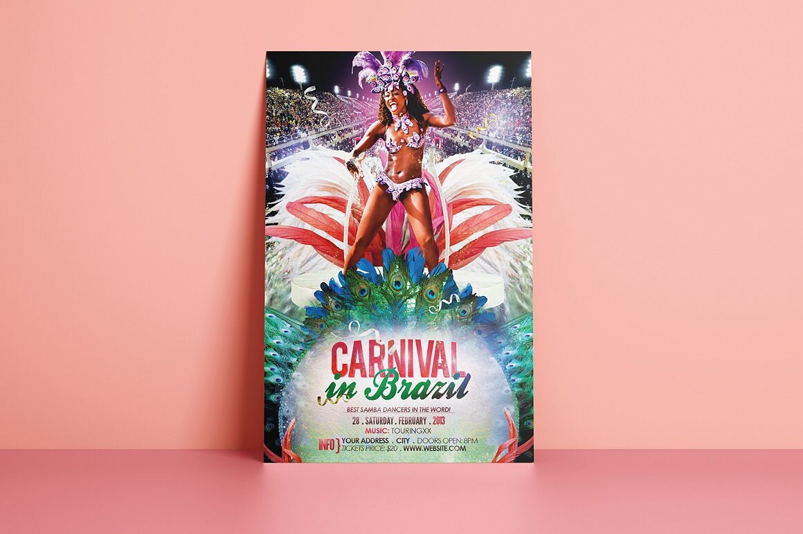 Carnival Party, Flyer Template, Psd Template, Instant Download ...