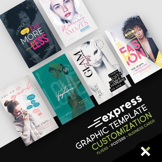 Express Graphic Template Customization With Your Content | Etsy