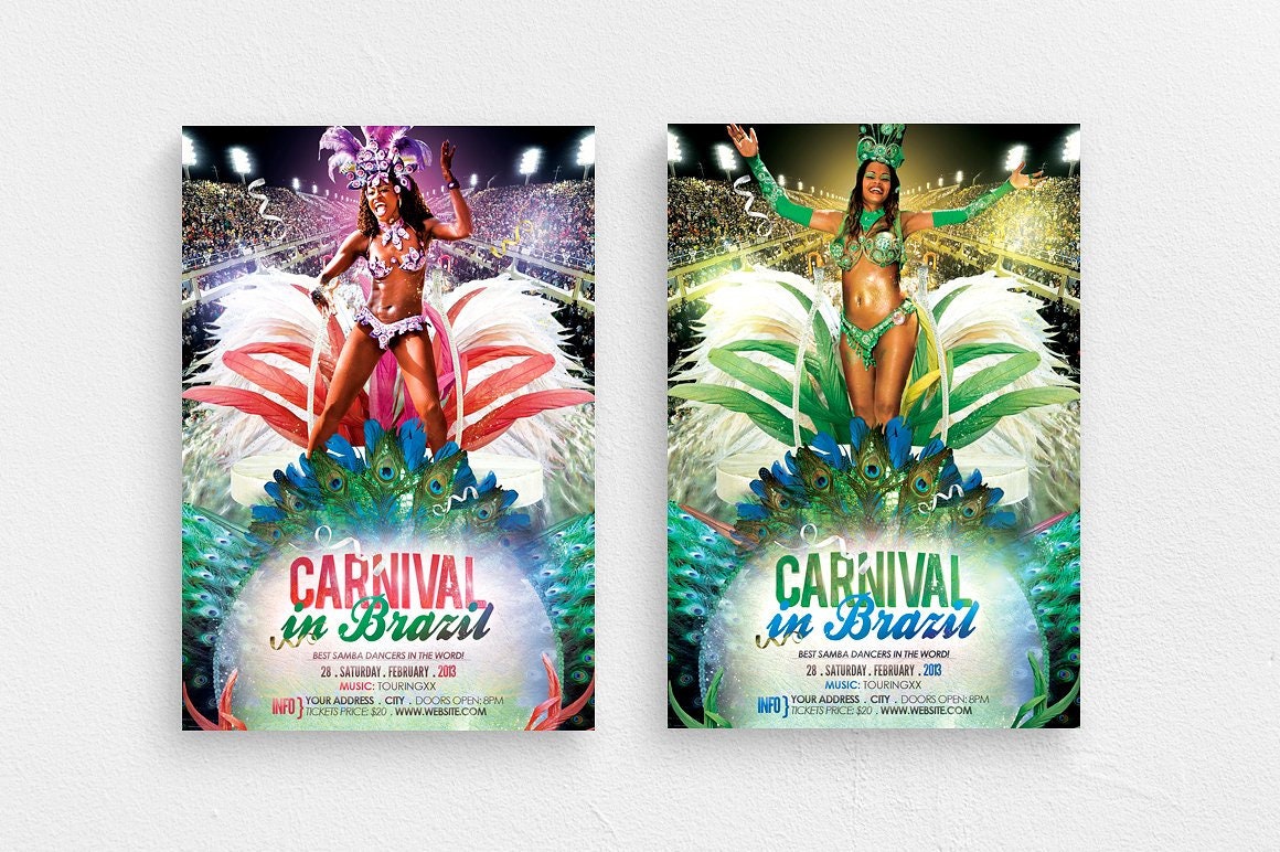 Carnival Party, Flyer Template, Psd Template, Instant Download ...