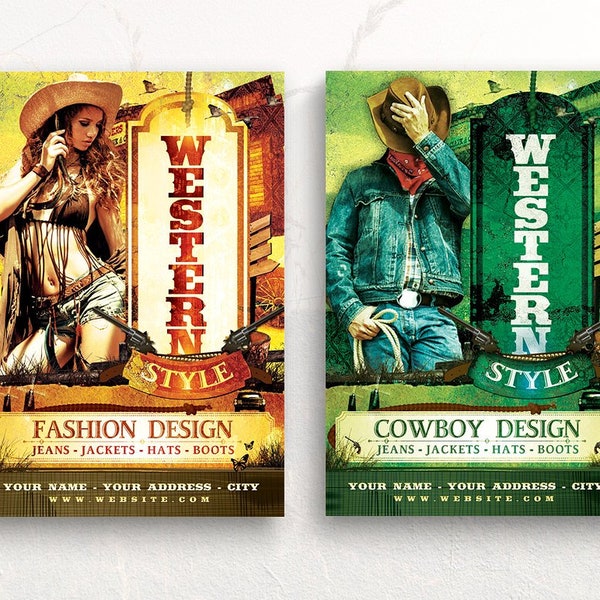 Western Birthday Flyer - Etsy