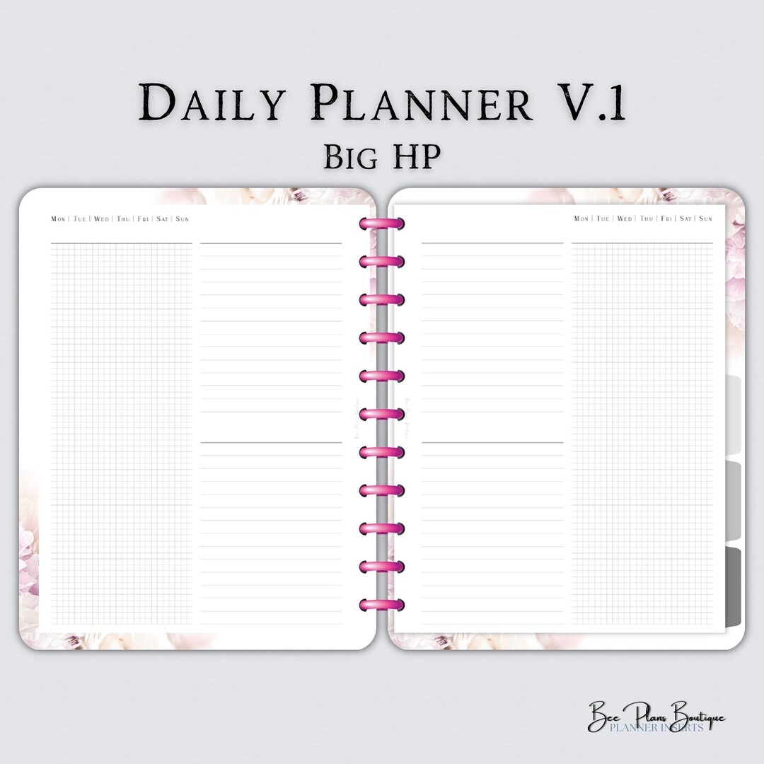 Big Happy Planner Printable Daily Planner Elegant Undated Organizer W ...