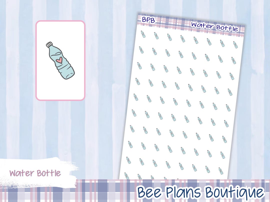 Planner Stickers | Water Bottle | Water Intake | Water Tracker ...