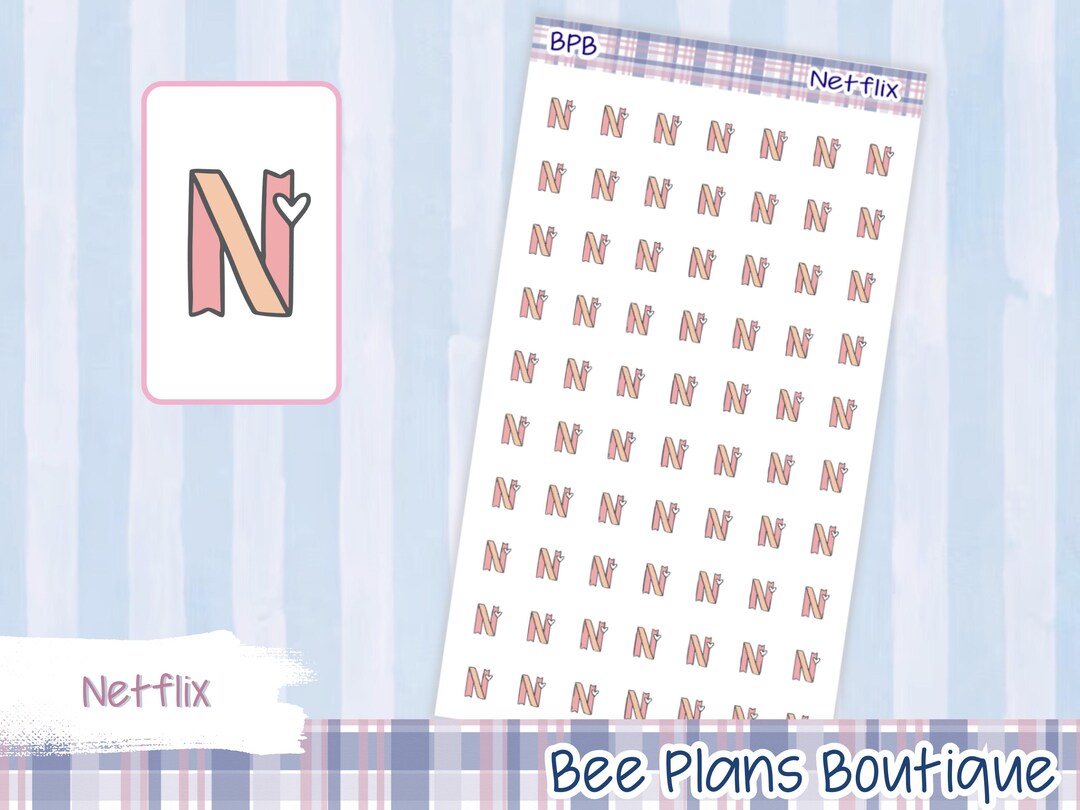 Netflix Icon Planner Stickers | Premium Planner Stickers | Planner ...