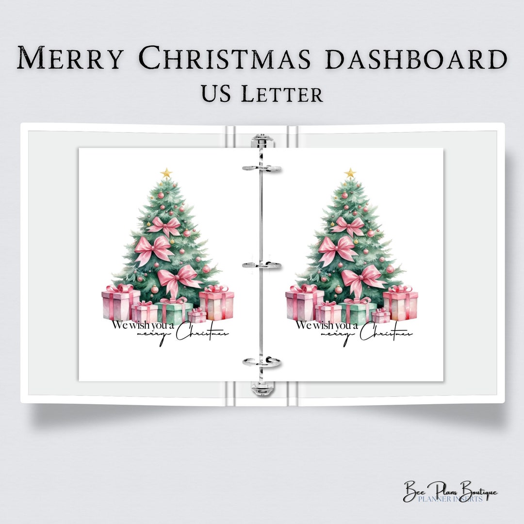 US Letter Printable Christmas Planner Dashboard: Elegant Tree - Etsy