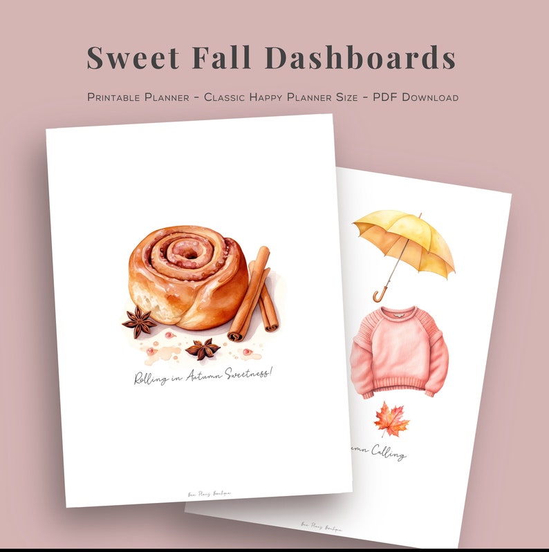 Classic Happy Planner Printable Autumn Planner Dashboard Digital ...