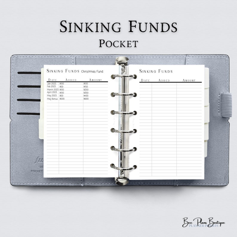 Pocket Planner Sinking Funds Printable Insert Sinking Funds - Etsy