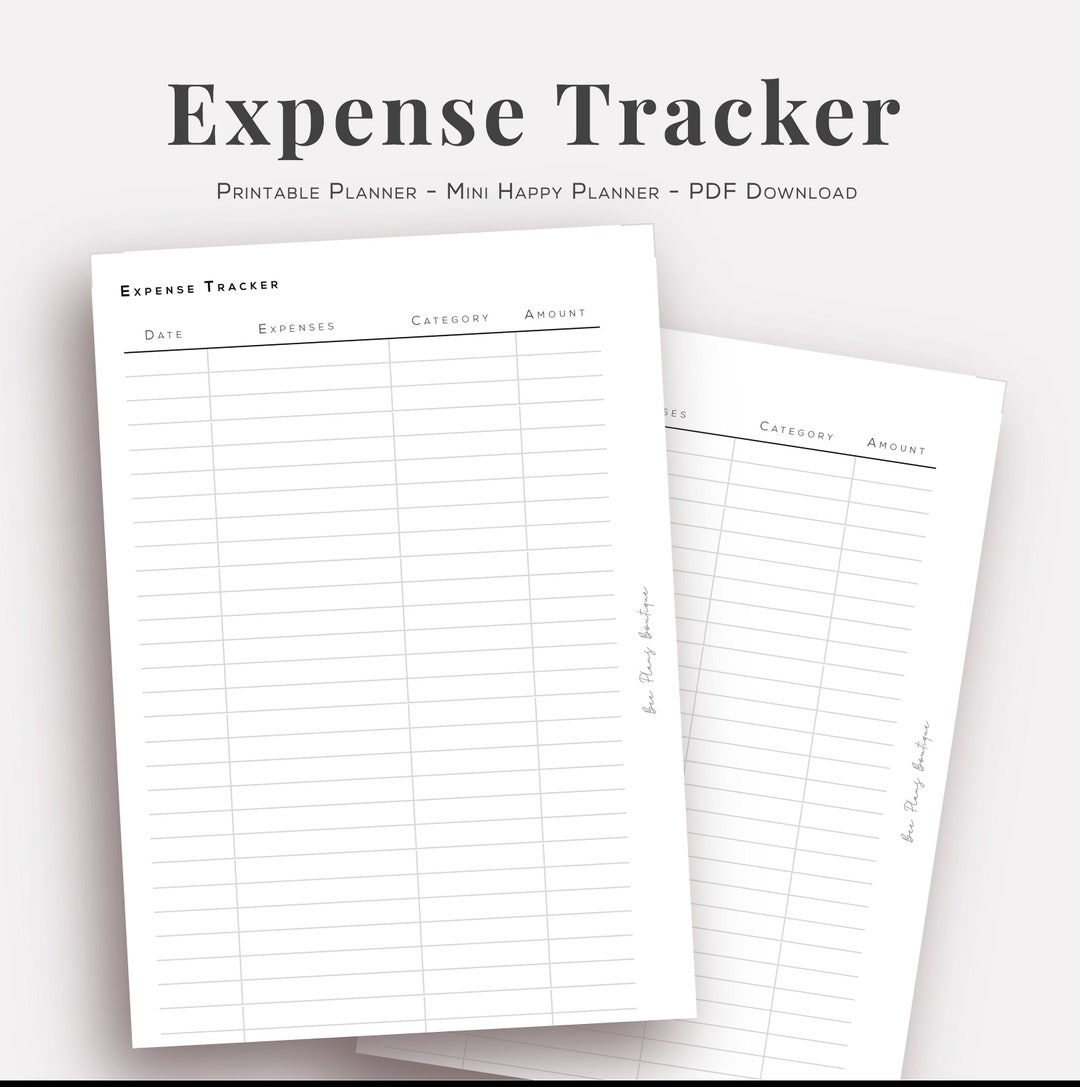 Mini Happy Planner Printable Expense Tracker Digital Download Daily and ...