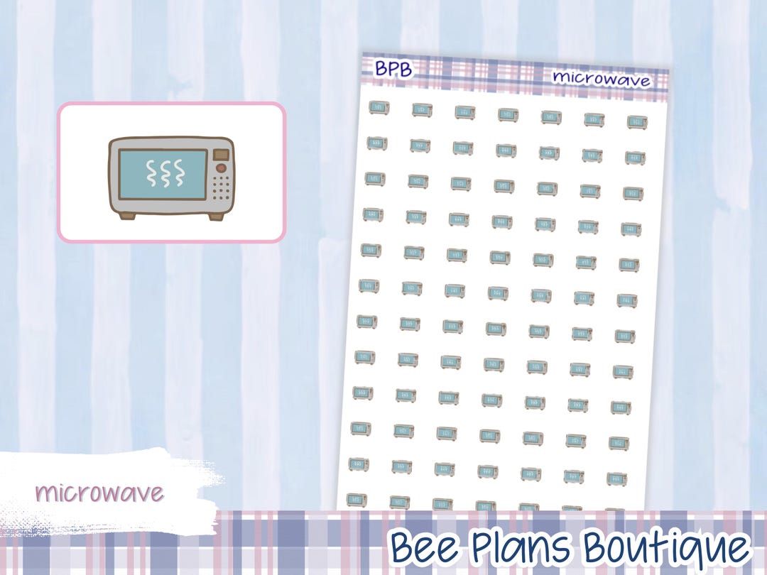 Planner Stickers | Microwave | Kitchen | Meal Prep | Planner Stickers ...