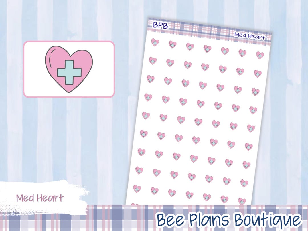 Medical Heart Icon Planner Stickers - Etsy