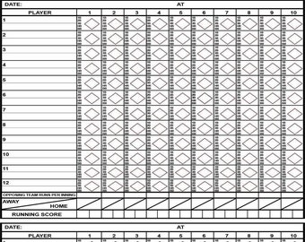 Simple Softball Score Sheets