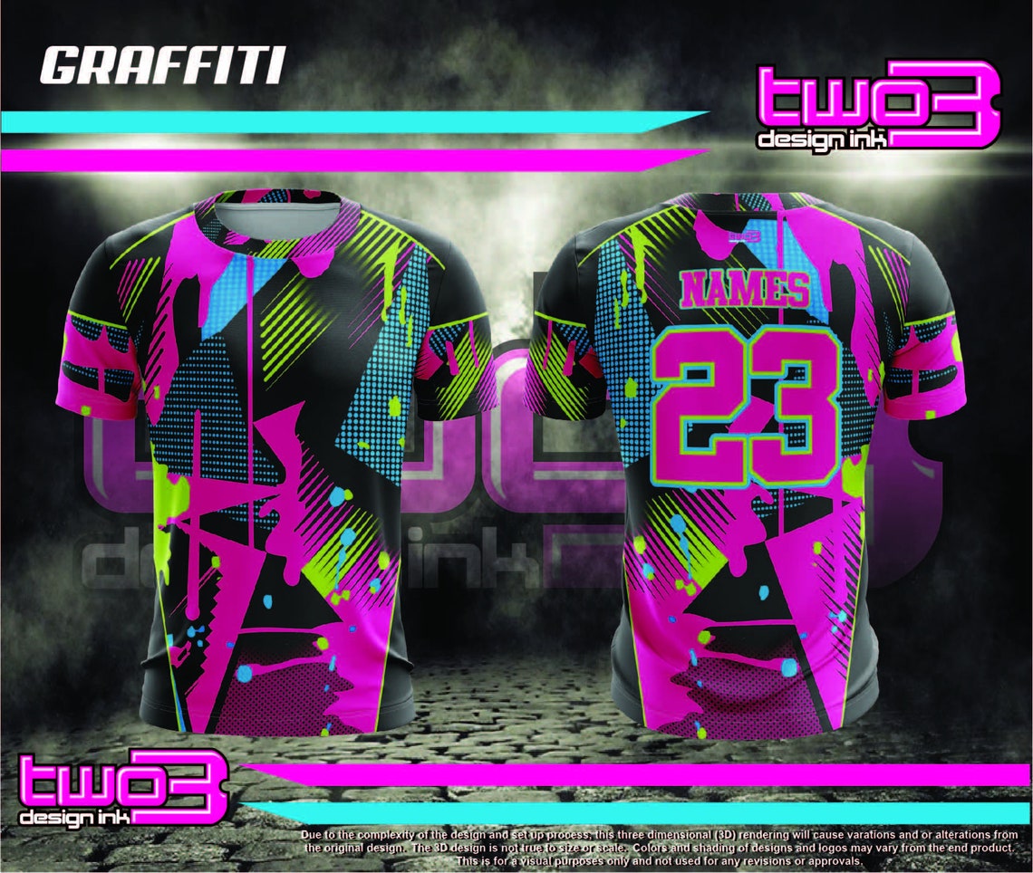 Graffiti Full Sublimated Jersey - Etsy